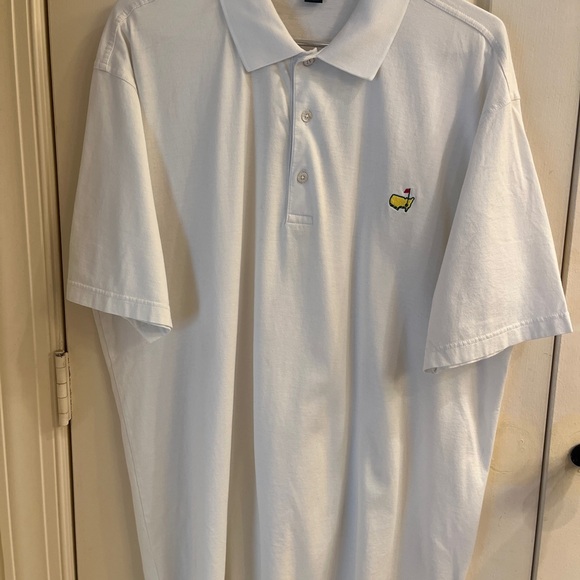 Amen Corner | Shirts | Mens White Polo Shirt With Masters Logo | Poshmark